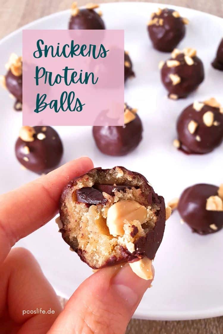 Snickers Protein Balls Rezept: Eiweiß Kugeln • PCOSlife